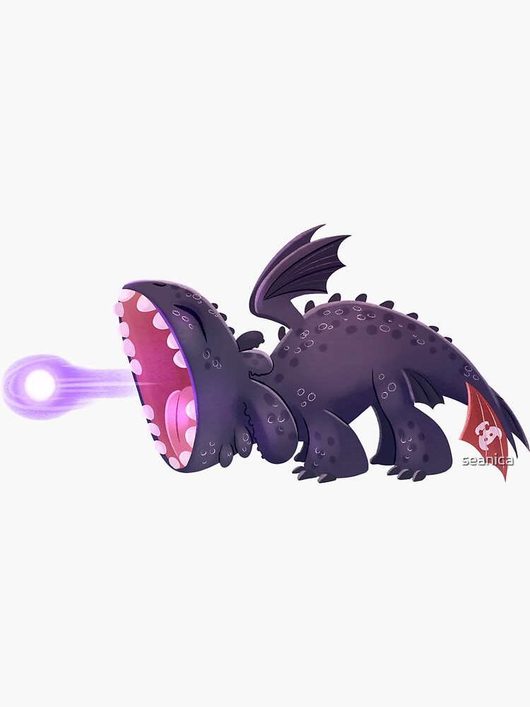 "Cute Night Fury" Sticker by seanica | Redbubble