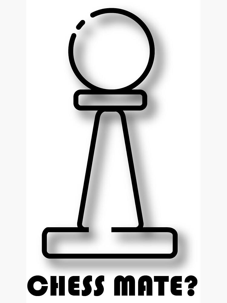 "Chess Mate?" Sticker for Sale by Adhika | Redbubble