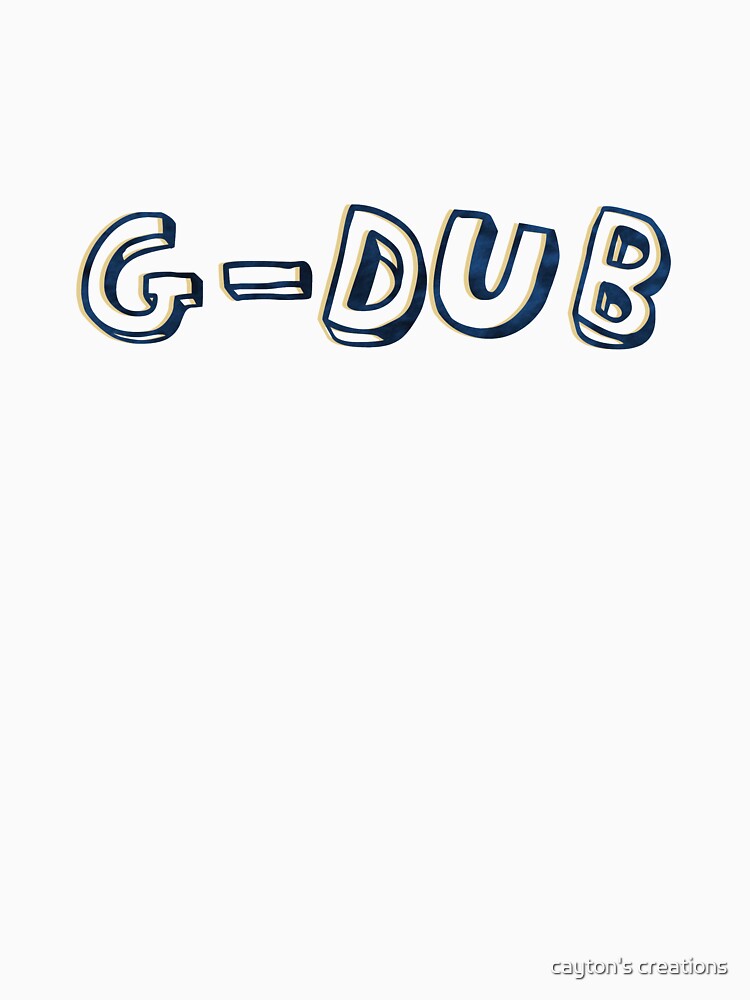 "GWU G dub design" T-shirt by caytonunderwood | Redbubble
