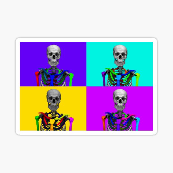 "Skeleton - Pop Art 3" Sticker for Sale by uberanatomy | Redbubble
