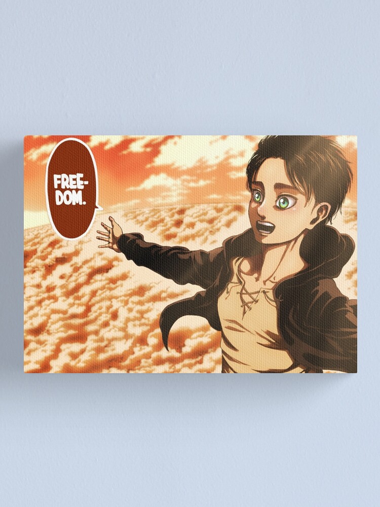 "Eren Jaeger “Freedom”" Canvas Print for Sale by drapsmann | Redbubble