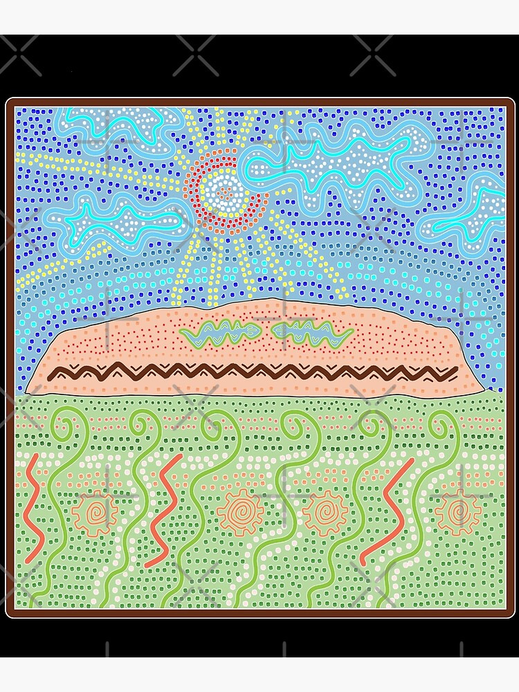 "Aires Rock Autralian Aboriginal Art" Art Print for Sale by iamhewho ...
