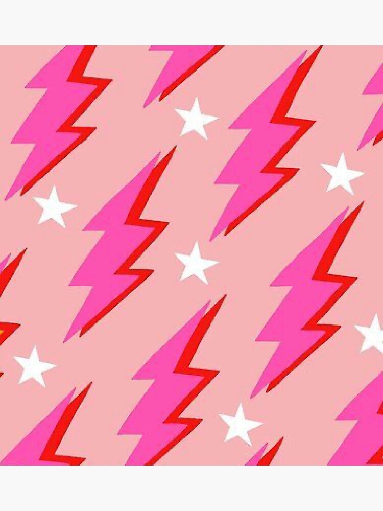 "Cute pink lightning bolt sticker" Sticker by StickersCorp | Redbubble