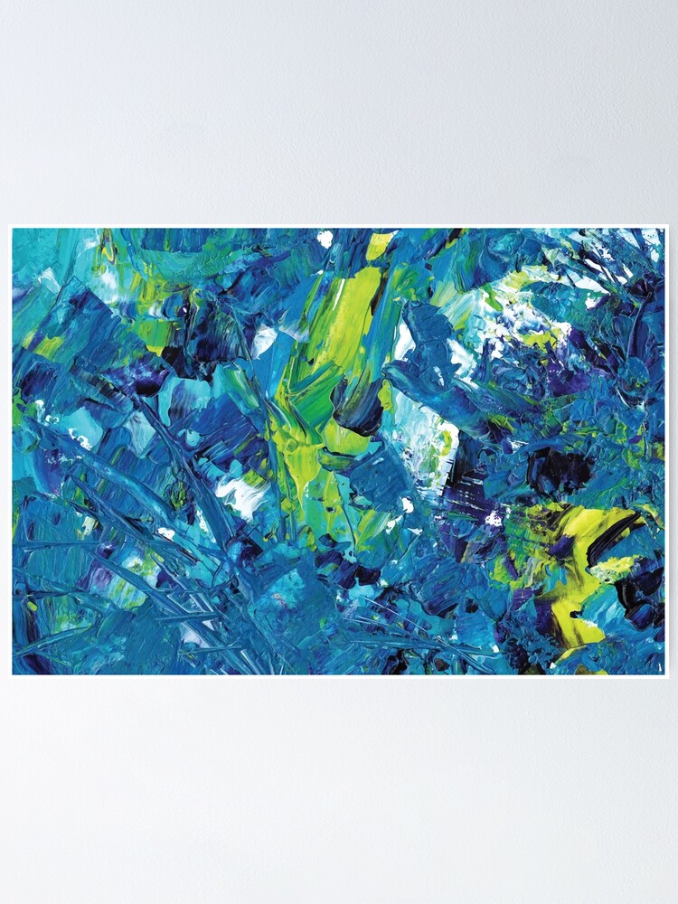 "Abstract Blue Acrylic Painting " Poster by MelanicusArtz | Redbubble