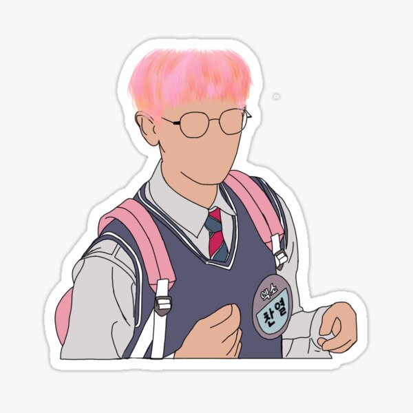 "EXO Chanyeol Line Art" Sticker by 1127delights | Redbubble
