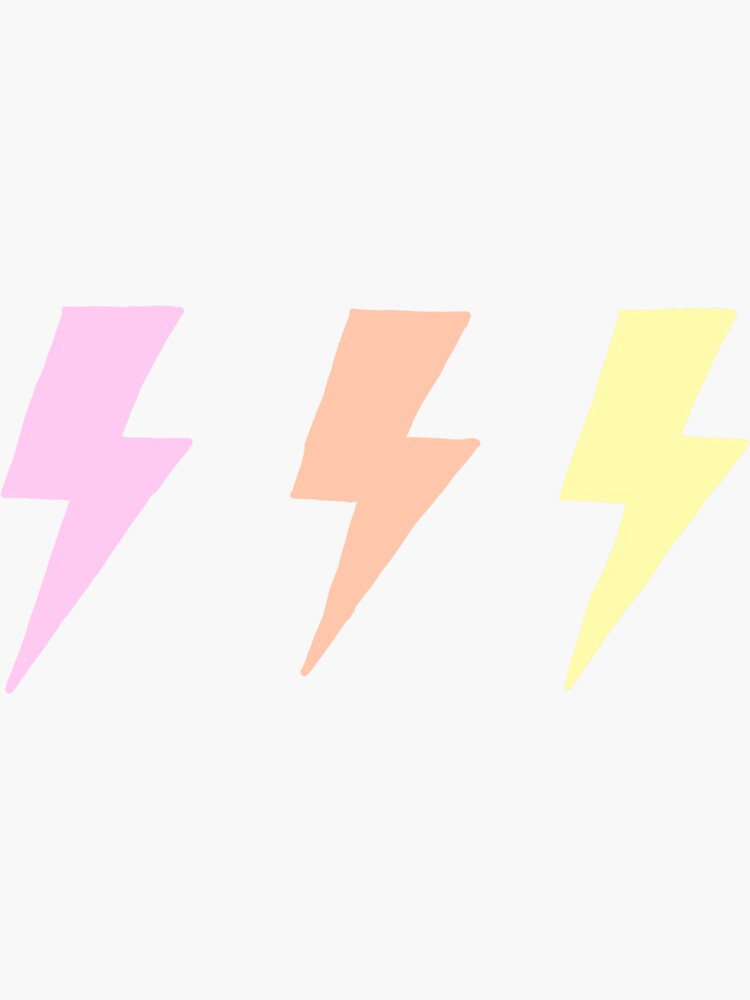 "pastel lightning bolts pack" Sticker for Sale by aacreates | Redbubble
