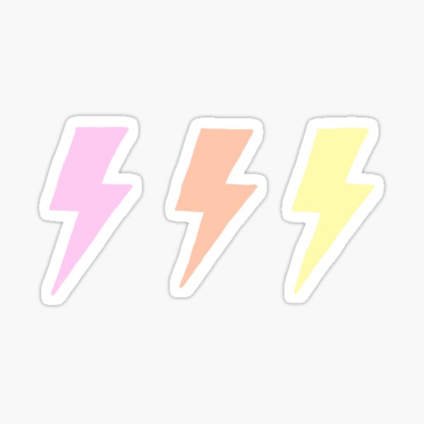 "pastel lightning bolts pack" Sticker for Sale by aacreates | Redbubble