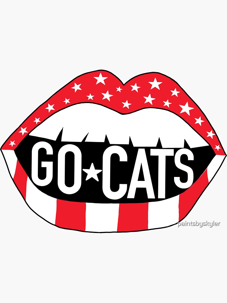 "Go Cats " Sticker for Sale by paintsbyskyler | Redbubble