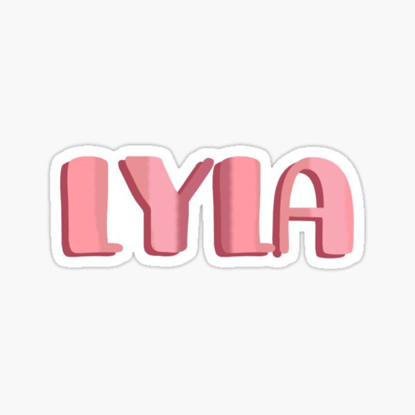 ""lyla" name design" Sticker for Sale by sunny-day-art | Redbubble