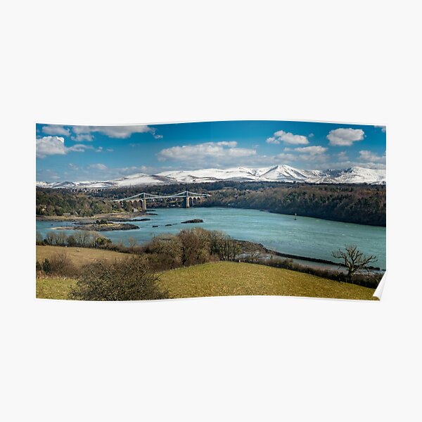 "Menai Bridge Anglesey" Poster for Sale by AJEvans | Redbubble