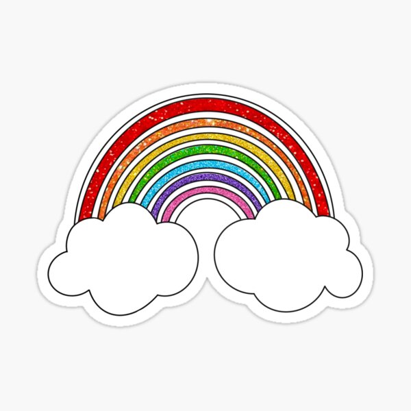 "Glitter Rainbow" Sticker by Tristenrose | Redbubble