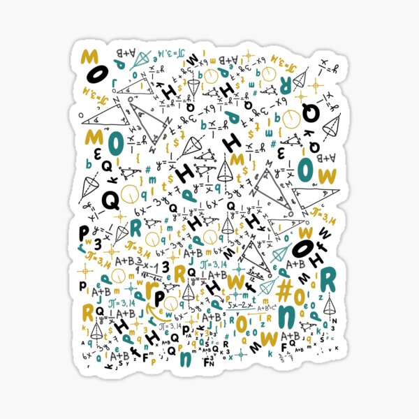 "Math lovers simple design" Sticker for Sale by Ribsa | Redbubble
