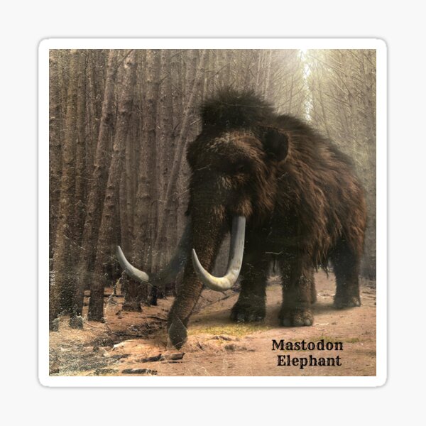 "Mastodon Elephant " Sticker for Sale by rk65 | Redbubble