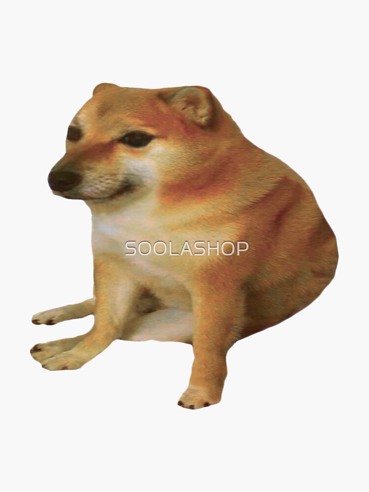 Pegatina «CHEEMS MEME» de SOOLASHOP | Redbubble