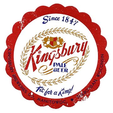 "Kingsbury Beer" Sticker for Sale by Retrorockit | Redbubble