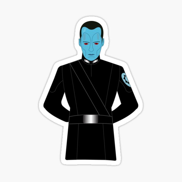 "Grand Admiral Thrawn Bust - Chiss Ascendancy" Sticker for Sale by ...