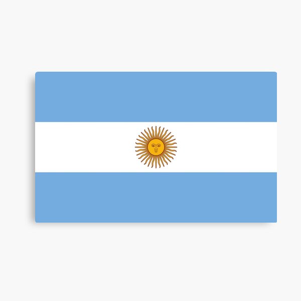 "Argentina Flag Gifts, Stickers & Products " Canvas Print for Sale by ...