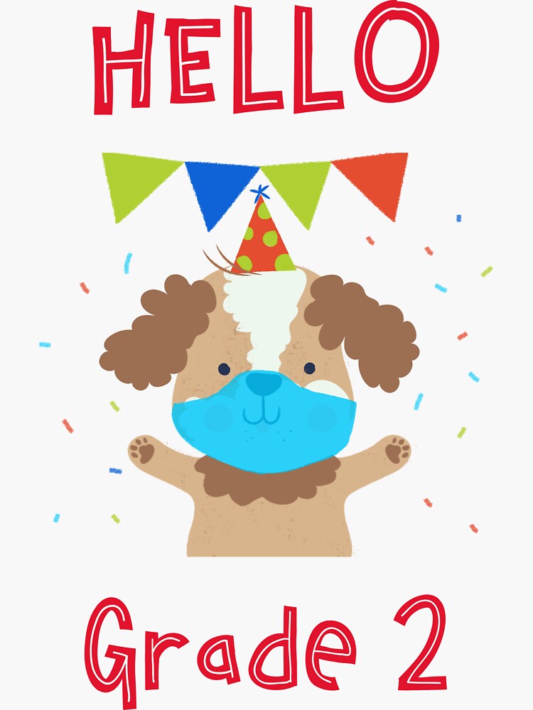 "Hello Grade 2 Back to School" Sticker by Duckstuff | Redbubble