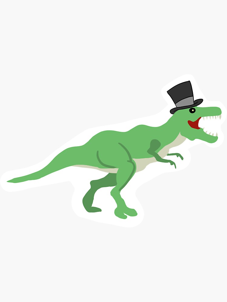 "Fancy T-Rex" Sticker for Sale by Hiyotomdude | Redbubble