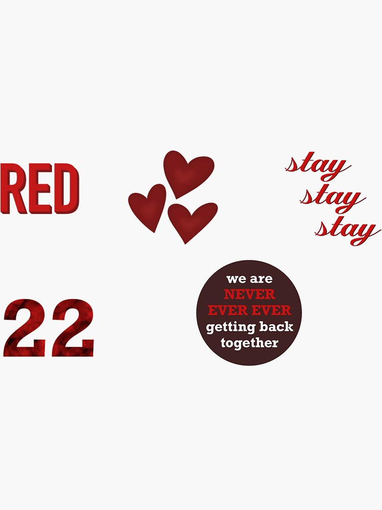 "Red Sticker Pack" Sticker for Sale by beamqueen13 | Redbubble
