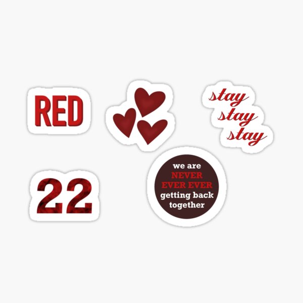 "Red Sticker Pack" Sticker for Sale by beamqueen13 | Redbubble