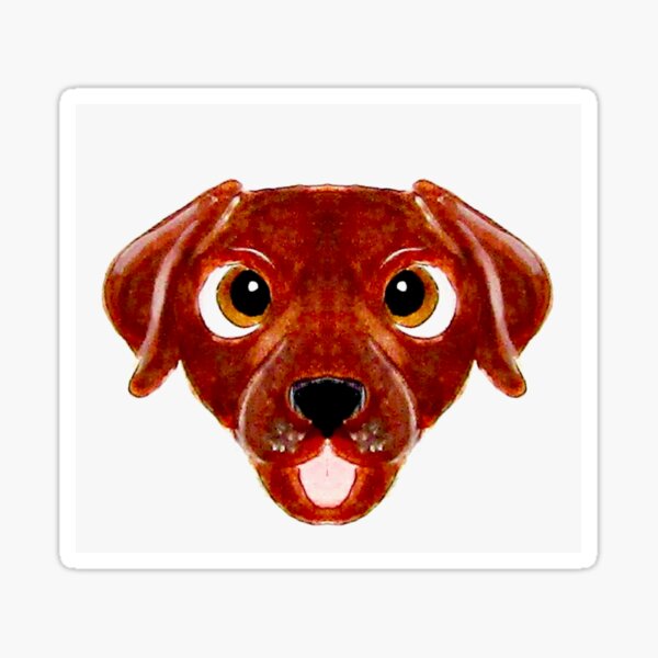 "Chocolate Lab cartoon" Sticker for Sale by PaintedbyCarol | Redbubble
