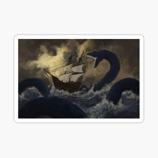 "Sea Serpent " Sticker for Sale by benjaminpami | Redbubble