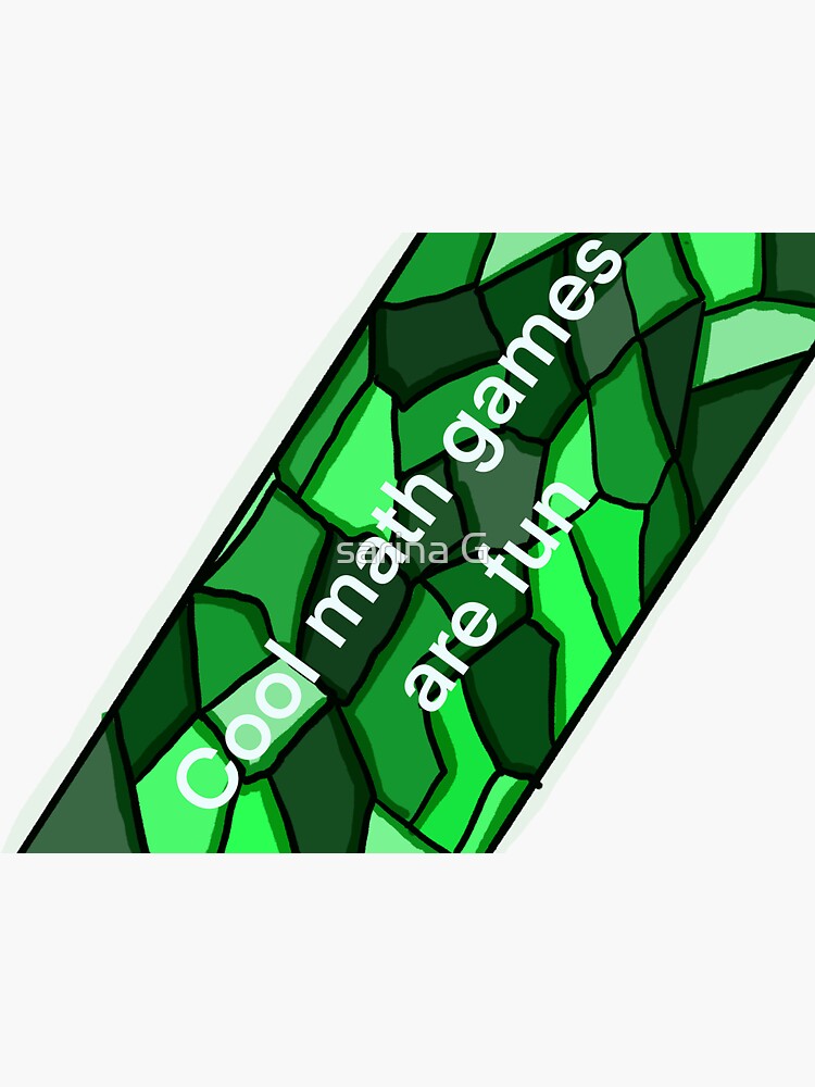 "cool math games are fun redbubble poster" Sticker for Sale by ...