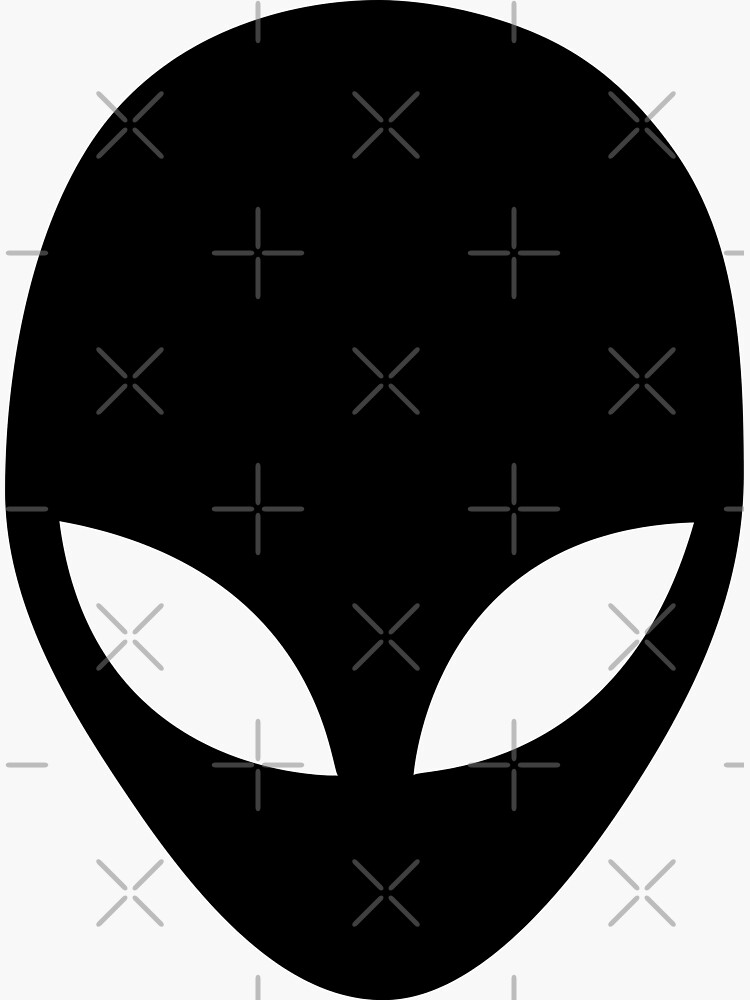 Pegatina «Patrón básico de dibujos animados alienígena negro» de ...