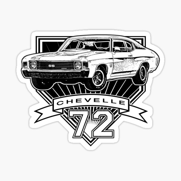 "1972 Chevelle" Sticker for Sale by CoolCarVideos | Redbubble