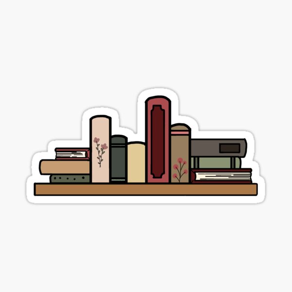 "Floral book shelf" Sticker for Sale by bookloversclub | Redbubble