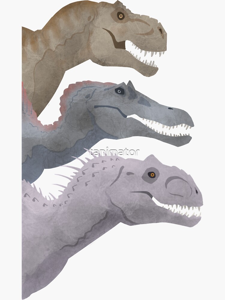 "Dinosaur Villains" Sticker for Sale by tanimator | Redbubble