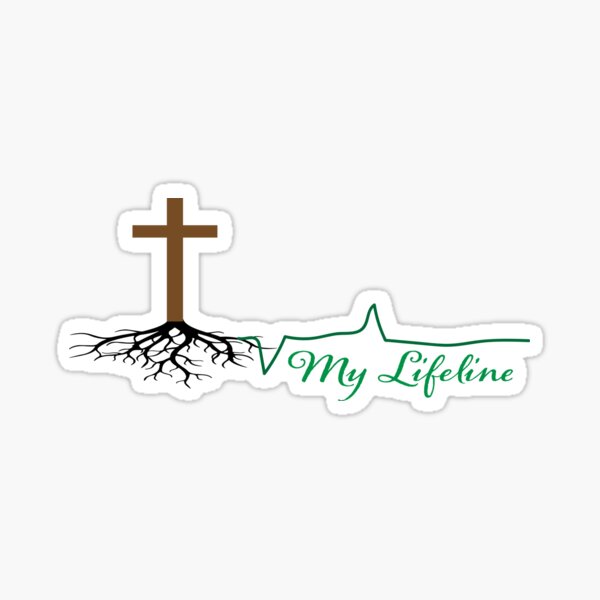 "My Lifeline Cross Religion" Sticker for Sale by JAZTshirt | Redbubble