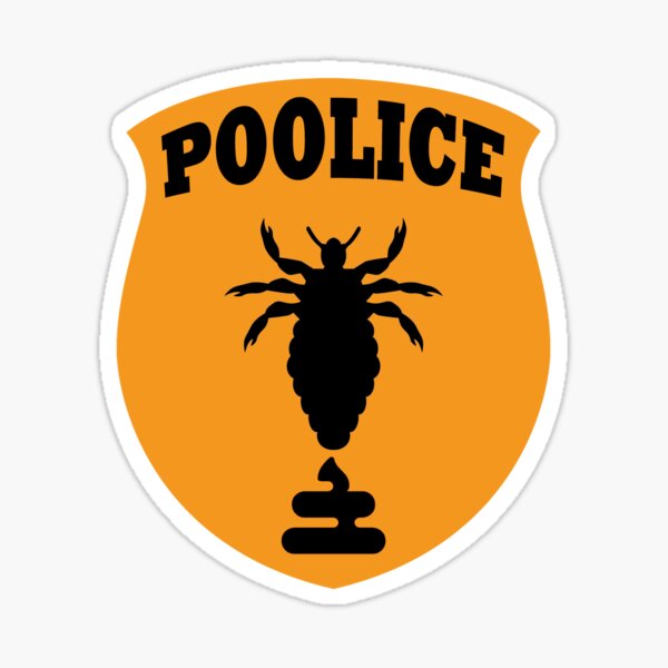 "Police Emblem, Poo Lice Funny Design" Sticker for Sale by Miguellp334 ...