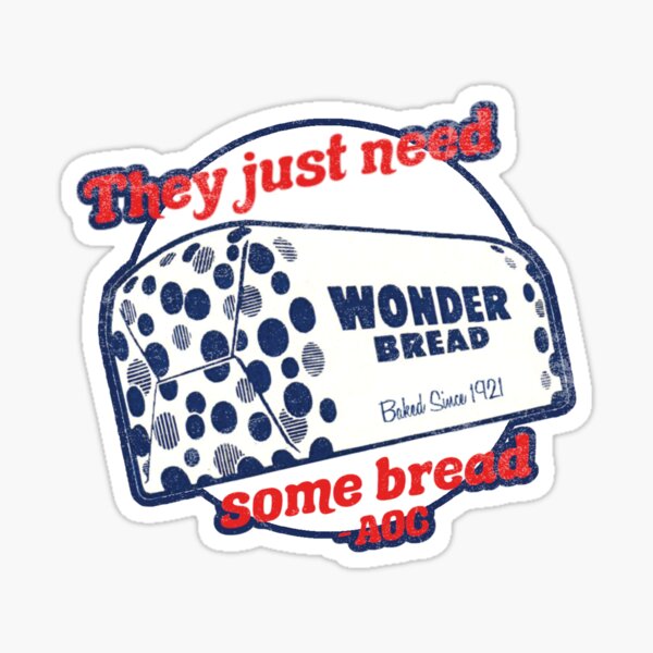 "Wonder Bread Vintage bread AOC " Sticker by Paradoxmotif | Redbubble