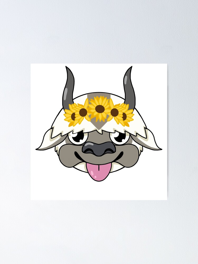 "Appa flower crown" Poster for Sale by BobaPuma | Redbubble