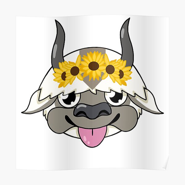 "Appa flower crown" Poster for Sale by BobaPuma | Redbubble