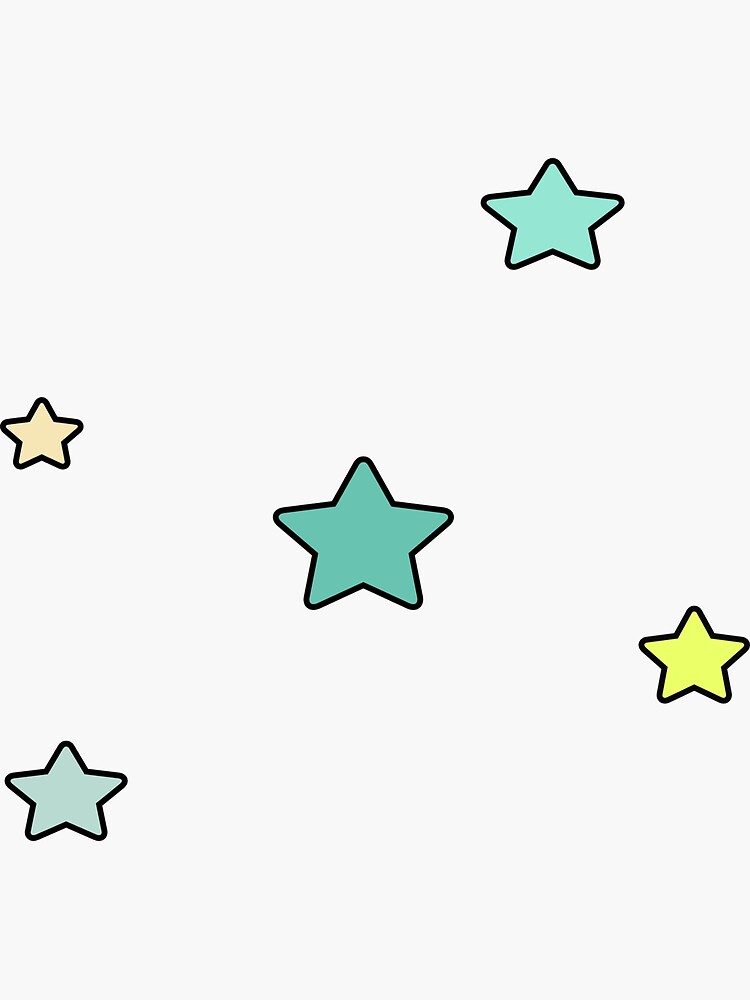 "Pastel star sticker pack" Sticker for Sale by tiggerd7604 | Redbubble