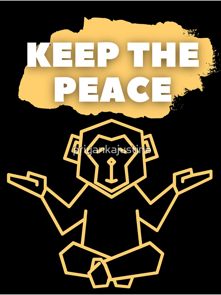 "Keep the peace - Monkey meditating " Sticker for Sale by ...