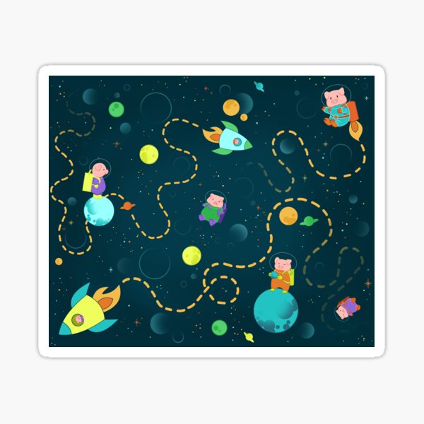 "Space Pigs!" Sticker for Sale by MadeByBKG | Redbubble