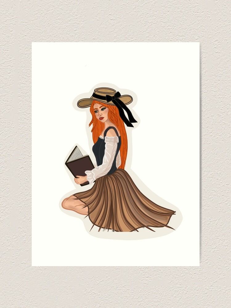 "Cottagecore Bookworm/Anne of Green Gables " Art Print by ...