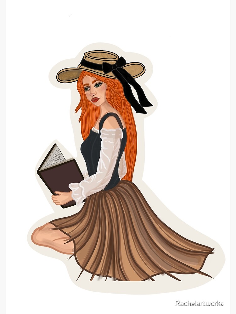 "Cottagecore Bookworm/Anne of Green Gables " Art Print by ...