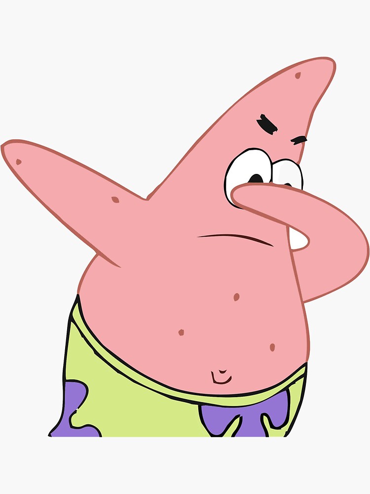 "Patrick Star Dab" Sticker by Israel805 | Redbubble