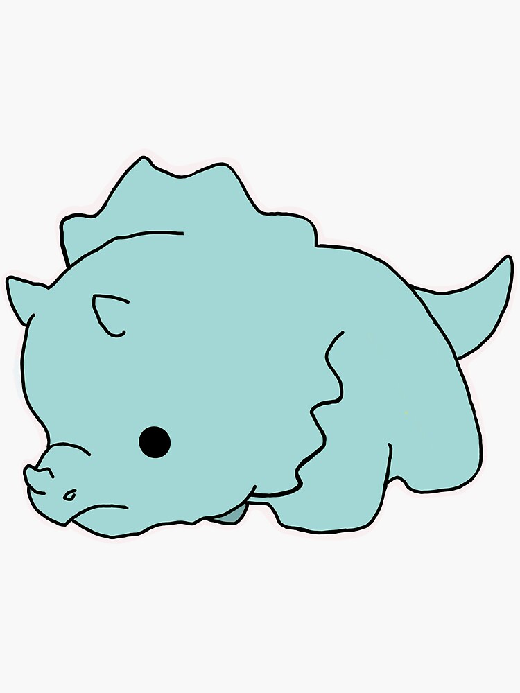 "Blue dino" Sticker by iz-stickers | Redbubble