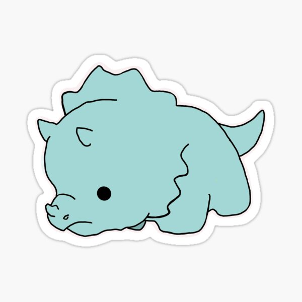 "Blue dino" Sticker by iz-stickers | Redbubble