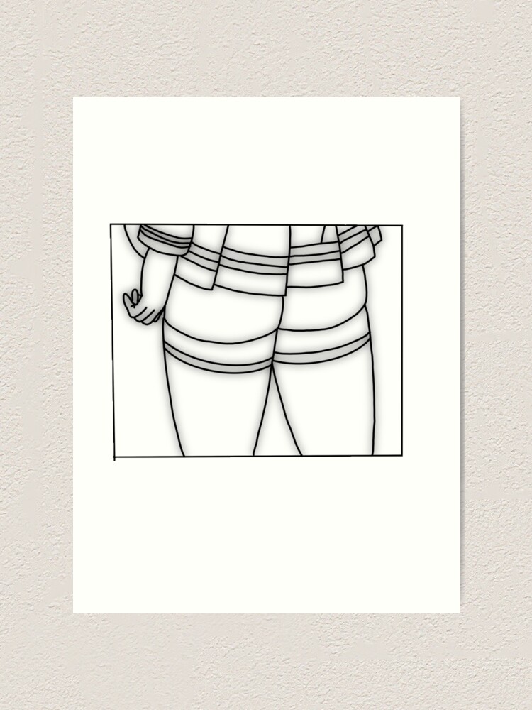 "Anime thigh outline" Art Print for Sale by MyPrintOn | Redbubble