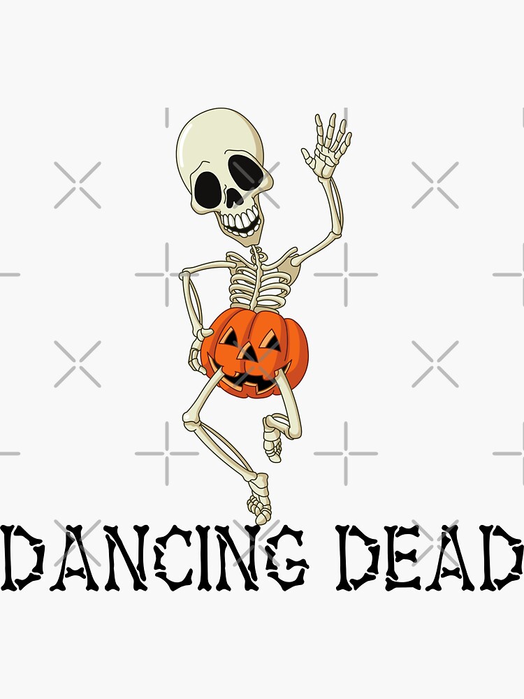 "Funny Dancing Dead Skeleton" Sticker by sgmydesigns | Redbubble