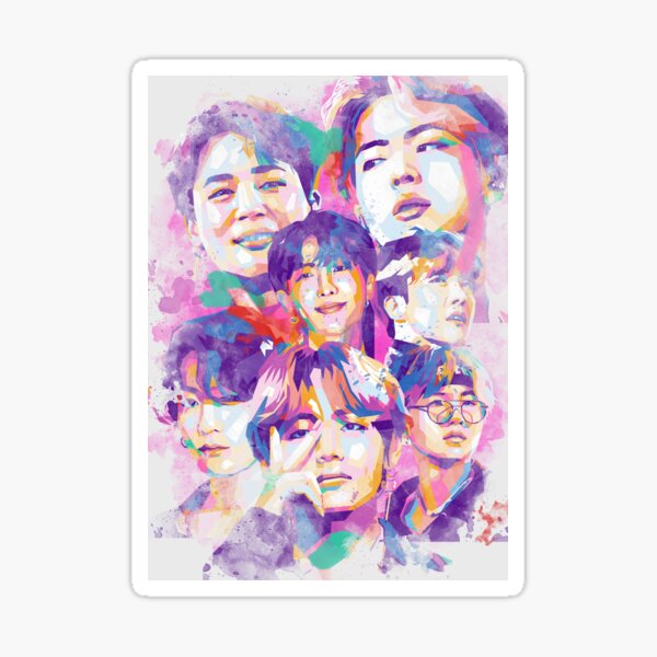 "BTS member" Sticker for Sale by NovalID | Redbubble