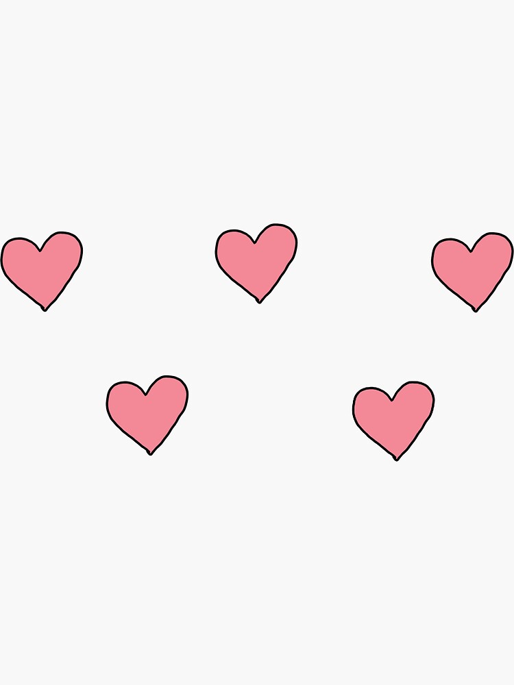 "Pink Heart Sticker Pack" Sticker for Sale by juhostage | Redbubble