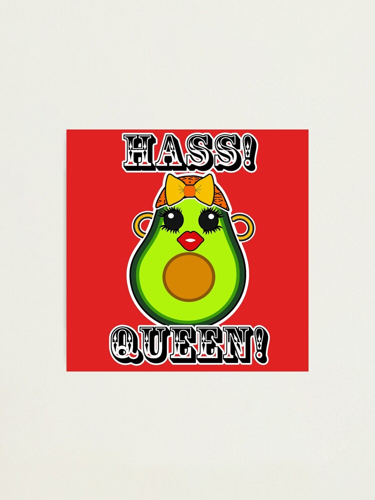 Lámina fotográfica «Hass Queen Cute Kawaii Aguacate Diva» de artbyomega ...